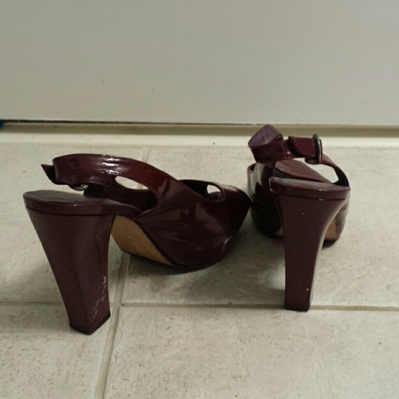 Delman | Shoes | Delman Womens Burgundy Open Toe Heels | Poshmark